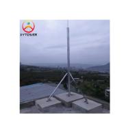 China Customizable 12m 20m Gsm Telecommunication Steel Rooftop Monopole Roof Top Tower for sale
