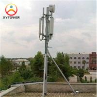 China Customizable 12m 20m Gsm Telecommunication Steel Rooftop Monopole Roof Top Tower for sale