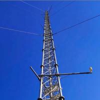 China Customizable Height Roof-Top Guyed Mast Single Tube Tower for Telecommunication for sale