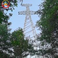 China Galvanized Q235/Q355 Angle Steel Single Circuit Lattice Electrical Transmission Pylon Tower for sale