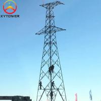 China Galvanized Q235/Q355 Angle Steel Single Circuit Lattice Electrical Transmission Pylon Tower for sale
