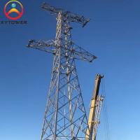 China Galvanized Q235/Q355 Angle Steel Single Circuit Lattice Electrical Transmission Pylon Tower for sale