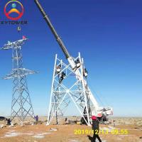 China Galvanized Q235/Q355 Angle Steel Single Circuit Lattice Electrical Transmission Pylon Tower for sale