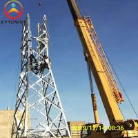 China Galvanized Q235/Q355 Angle Steel Single Circuit Lattice Electrical Transmission Pylon Tower for sale