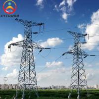 China Galvanized High Tension 400kv Electric Transmission Line Steel Tower for sale
