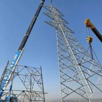 China Galvanized High Tension 400kv Electric Transmission Line Steel Tower for sale