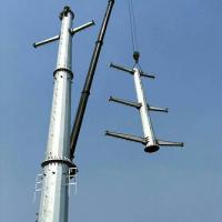 China 35kV Galvanized Octagonal Electrical Steel Pole With High Quality and Low Price for sale