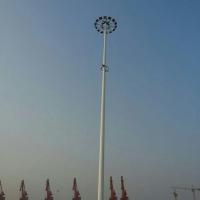 China 35m Galvanized Triangular Platform 5G WIFI Telecommunication Monopole for sale