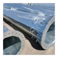 China 35m Galvanized Triangular Platform 5G WIFI Telecommunication Monopole for sale