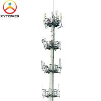 China Galvanized Steel Tube Self Supporting AntennaTelecommunication Monopole with Multi-platform for sale