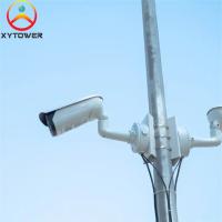 China China Factory Wholesale Galvanized Steel Circular CCTV PTZ Camera Monitoring Pole for sale
