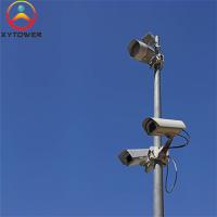 China Galvanized Q235/Q345 Steel Outdoor Security Monitoring CCTV Camera Pole for sale