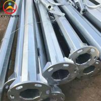 China Galvanized Q235/Q345 Steel Outdoor Security Monitoring CCTV Camera Pole for sale