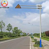 China Suppliers High Quality E-Shape 8 Meter Outdoor Aign Arm Traffic Sign Pole for sale