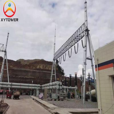 China Hot Dip Galvanized Q235B Q355B Electric Substation Steel  Structure for Power Line Transmission for sale