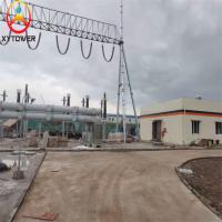 China Hot Dip Galvanized Q235B Q355B Electric Substation Steel  Structure for Power Line Transmission for sale