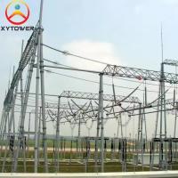 China High Voltage Galvanized 220KV Power Transformer Substation Structures Electric Power Pole for sale