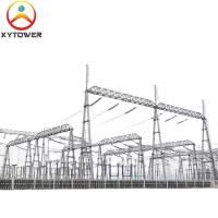 China High Voltage Galvanized 220KV Power Transformer Substation Structures Electric Power Pole for sale