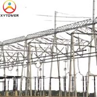 China High Voltage Galvanized 220KV Power Transformer Substation Structures Electric Power Pole for sale
