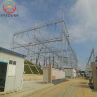 China High Voltage 220KV Galvanized Substation Structure Substation Steel Round Poles for sale