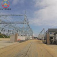 China High Voltage 220KV Galvanized Substation Structure Substation Steel Round Poles for sale