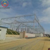 China High Voltage 220KV Galvanized Substation Structure Substation Steel Round Poles for sale