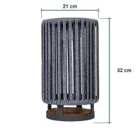 China Solar Garden Floor Lamp with Woven Shade for Patio and Resort Projects for sale