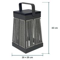 China Square Solar Garden Floor Lantern for Resort Walkways and Outdoor Lounges for sale