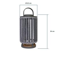 China Solar Tabletop Lantern with Vertical Shade for Outdoor Dining Projects for sale