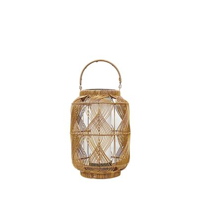China Solar Garden Table Lamp with Cross-Woven Shade, 5000mAh Battery, and IP65+ Protection for Patio Styling for sale