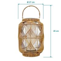 China Solar Garden Table Lamp with Cross-Woven Shade, 5000mAh Battery, and IP65+ Protection for Patio Styling for sale