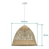 China Low Voltage Garden Pendant Light with Open Bell Woven Shade Design for Decorative Outdoor Lighting for sale