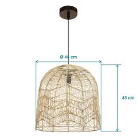 China Low Voltage Garden Pendant Light with Geometric Open-Weave Dome Shade and Sculptural Design for sale