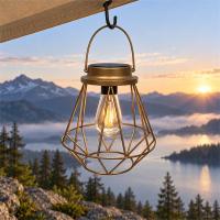 China Portable Smart Rechargeable Outdoor Lantern with Bronze Open-Frame Design, 5000mAh Battery, and IP65+ Protection for sale
