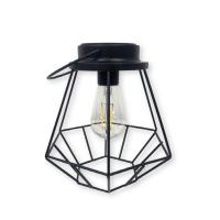China Portable Outdoor Smart Lantern with 5000mAh Battery IP65+ Protection and Black Geometric Cage for sale
