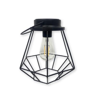 China Portable Outdoor Smart Lantern with 5000mAh Battery IP65+ Protection and Black Geometric Cage for sale