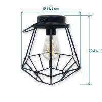 China Portable Outdoor Smart Lantern with 5000mAh Battery IP65+ Protection and Black Geometric Cage for sale