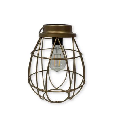 China Antique Bronze Smart Rechargeable Portable Lantern with Sculptural Wire Guard for Outdoor Use for sale