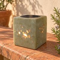 China Marble Solar Garden Table Lamp with Micro-Glow Openings and Solar Charging for Decorative Solar Patio Light Use for sale