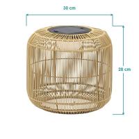 China Woven Solar Table Lamp with Soft Diffused Center Glow and Solar Charging for Garden Patio for sale