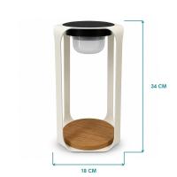 China Open Frame Solar Garden Table Lamp with Mini Planter Display and IP65+ Protection Solar Table Light for sale