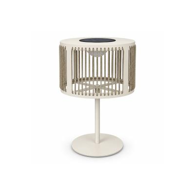 China Elevated Rope Drum Solar Table Light with Disc Base and IP65+ Protection for Garden and Patio Projects for sale