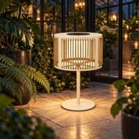 China Elevated Rope Drum Solar Table Light with Disc Base and IP65+ Protection for Garden and Patio Projects for sale