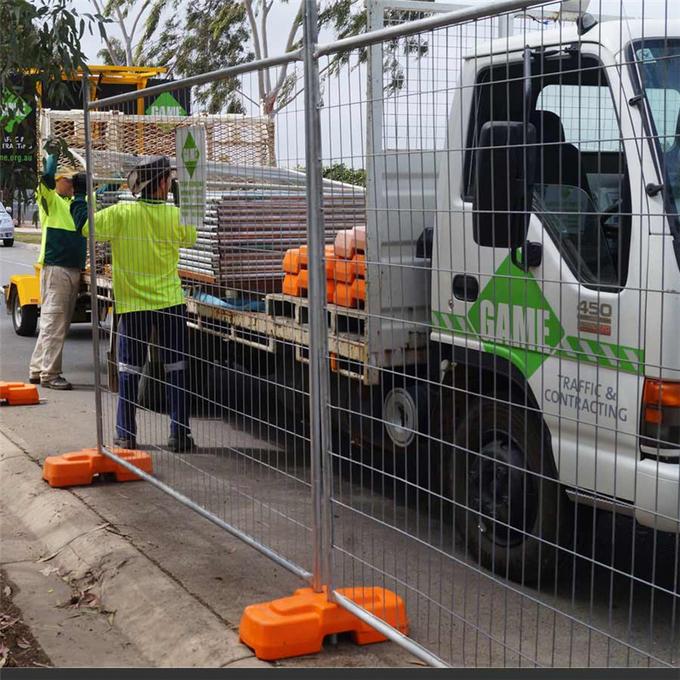 Removable Mesh Fence Panels 3mm Construction Outdoor Galvanized Temporary 3