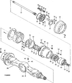 China 0329201 Shaft Deere parts 495D for sale