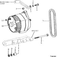 China AR93446 Alternator Deere parts 644B, 646, 540B, 740, 640, 544B, 444, 440C, 440D for sale