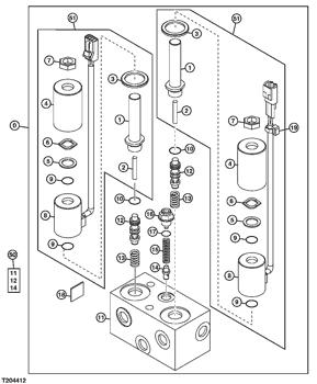 China 0947701 Solenoid Hydraulic Valve Deere parts 35D, 35G, 50D, 27D, 50G, 17D for sale