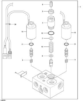 China 0768104 Solenoid Deere parts 35ZTS, 50C, 27C, 50ZTS, 27ZTS, 35C, 17ZTS for sale