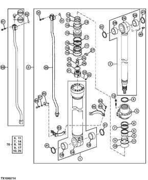 China 0237215 Back-Up Ring Deere parts 595D, 240DLC, 290GLC, 250GLC, 230CLC, 270CLC, 790, 270DLC, 790ELC for sale