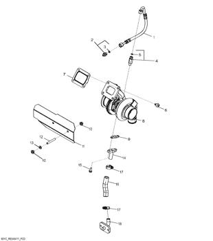 China RE540548 TURBOCHARGER Deere parts 120D, 130G for sale